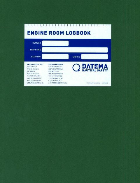 Webshop Datema Nautical Safety. Engine Log Book English, verified ...