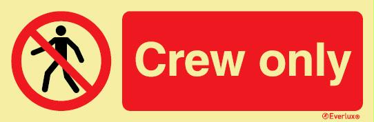 Webshop Datema Nautical Safety. Crew only (Prohibition) - 300x100 ...