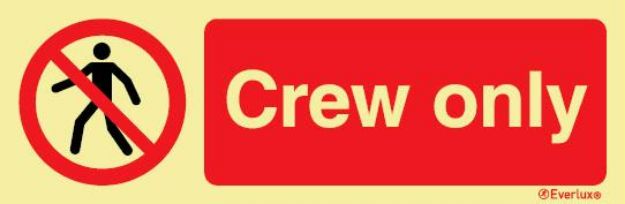 Webshop Datema Nautical Safety. Crew only (Prohibition) - 300x100 ...