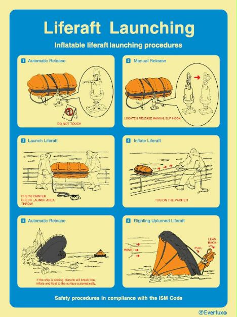 Webshop Datema Nautical Safety. Life raft launching - ISM - 400x600 ...