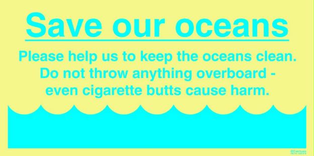 Webshop Datema Nautical Safety. Save our oceans - 400x200 - Self-adh ...