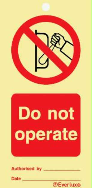 Webshop Datema Nautical Safety. Do not operate (Temp. Tie Tag) - 75x150 ...