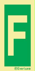 Webshop Datema Nautical Safety. Safety sign; Station letter F - vinyl ...