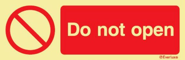 Webshop Datema Nautical Safety. Do not open (Prohibition) - 300x100 ...