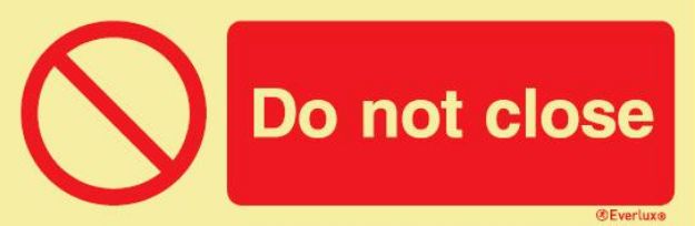 Webshop Datema Nautical Safety. Do not close (Prohibition) - 300x100 ...