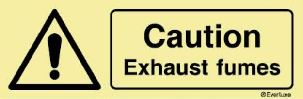 Webshop Datema Nautical Safety. Caution exhaust fumes (Hazard Warning ...