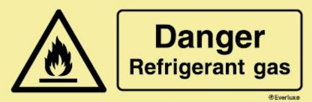Webshop Datema Nautical Safety. Danger refrigerant gas (Hazard Warning ...