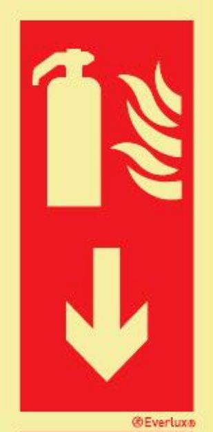 Webshop Datema Nautical Safety. Fire extinguisher downwards directional ...