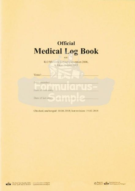 Webshop Datema Nautical Safety. Medical Log Book WHO