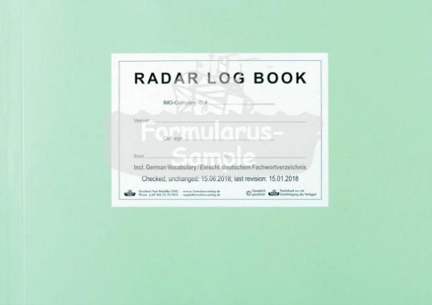 Webshop Datema Nautical Safety. Radar Log Book