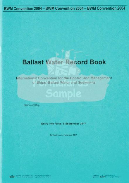 Webshop Datema Nautical Safety. Ballast Water Record Book MEPC. Res 369(80)