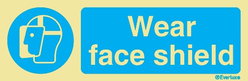 Webshop Datema Nautical Safety. Wear face shield (Mandatory) - 300x100 ...