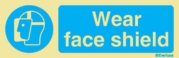 Webshop Datema Nautical Safety. Wear face shield (Mandatory) - 300x100 ...