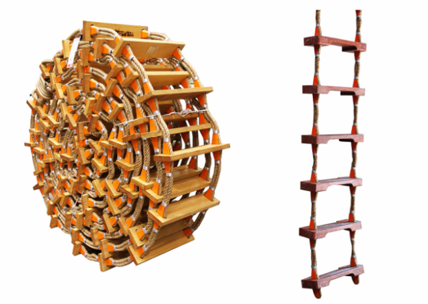 Webshop Datema Nautical Safety. Embarkation Ladder wood - 14 mtr - 43 ...