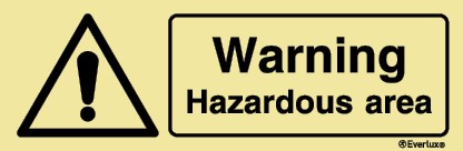 Webshop Datema Nautical Safety. Warning hazardous area (Hazard Warning ...