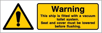 Webshop Datema Nautical Safety. Warning this ship is fitted with a ...