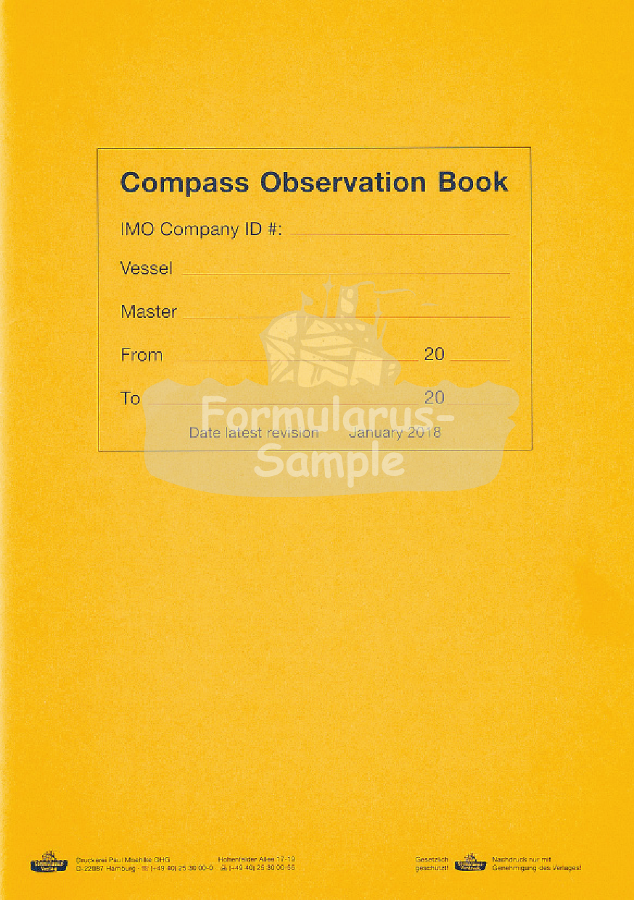 Webshop Datema Nautical Safety. Compass Observation Book