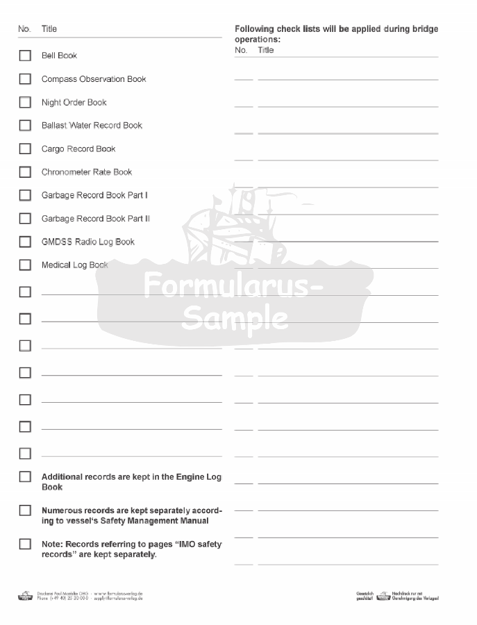 Webshop Datema Nautical Safety. Deck Log Book