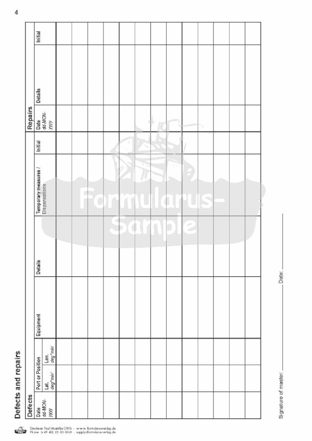 Webshop Datema Nautical Safety. Bridge Maintenance Log Book