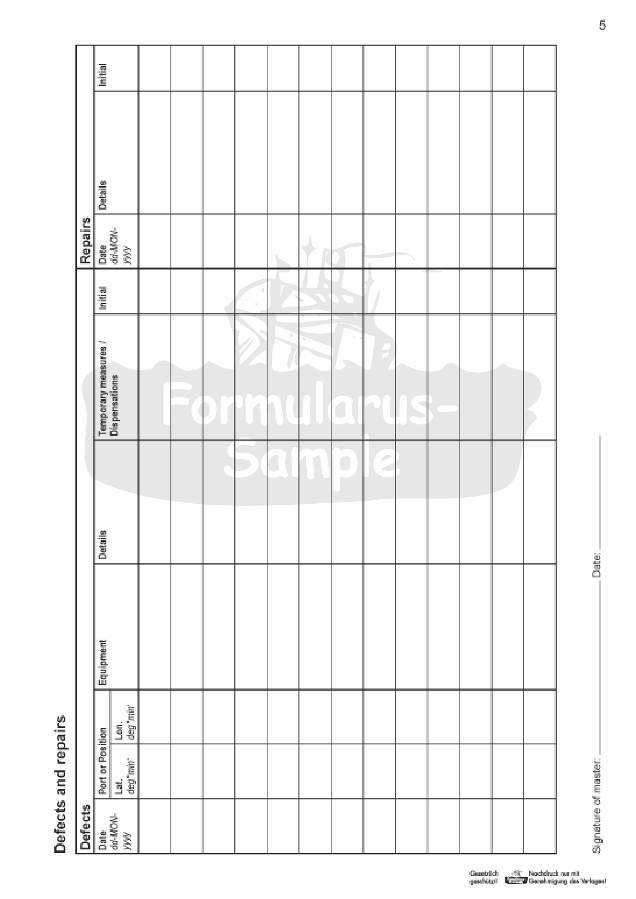 Webshop Datema Nautical Safety. Bridge Maintenance Log Book