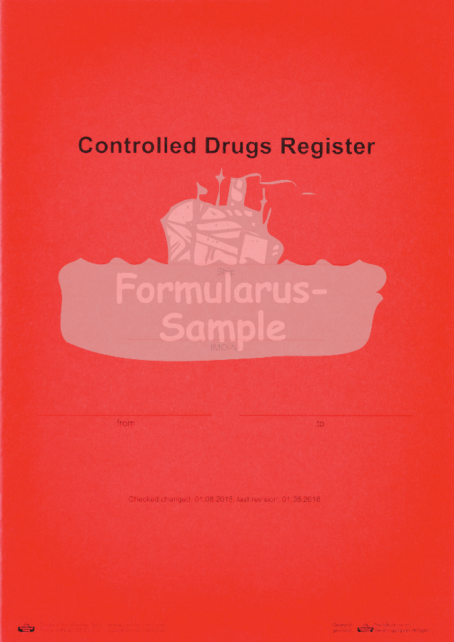 Webshop Datema Nautical Safety. Controlled Drugs Register