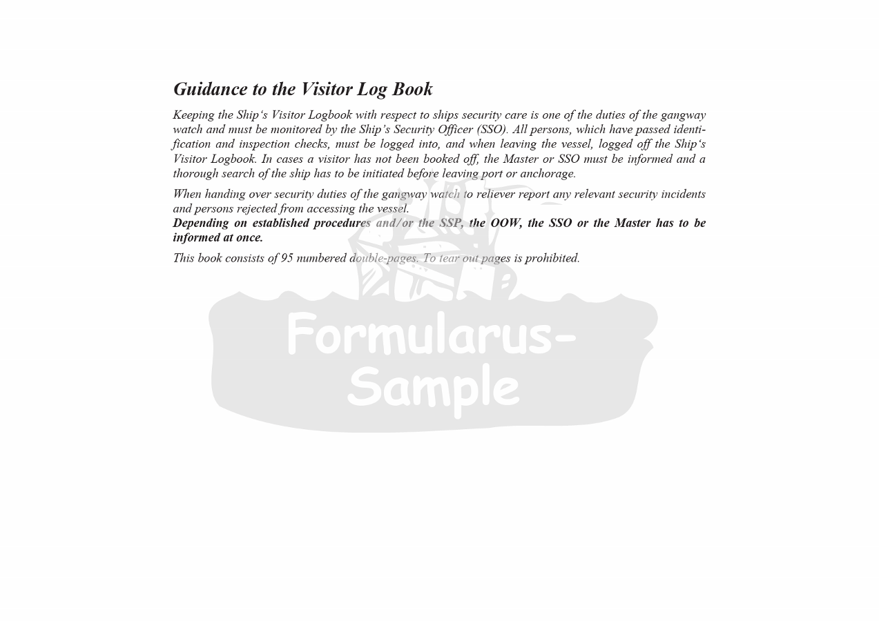 Webshop Datema Nautical Safety. Visitor Log Book