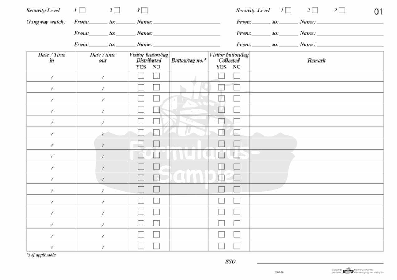 Webshop Datema Nautical Safety. Visitor Log Book