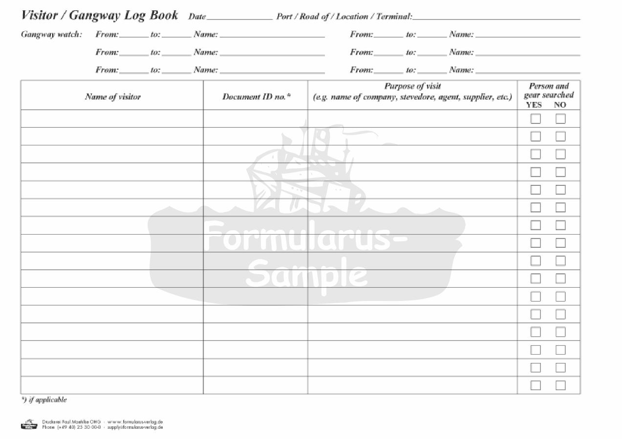 Webshop Datema Nautical Safety. Visitor Log Book