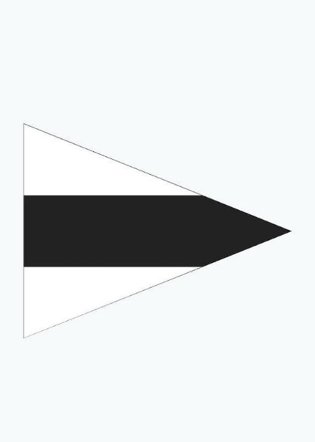 Webshop Datema Nautical Safety. Signal Flag 3rd Substitute Pennant - 36 ...