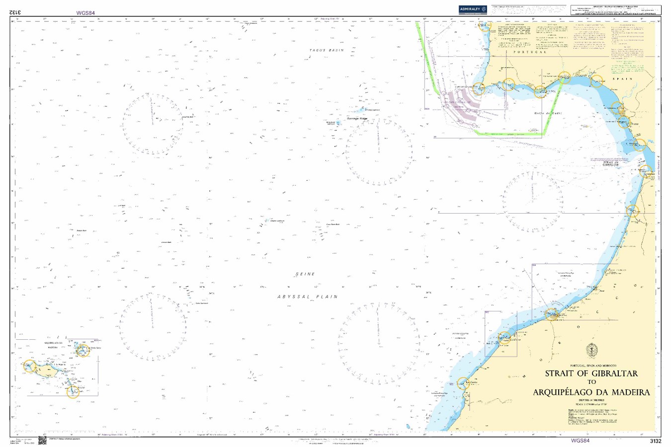 Webshop Datema Nautical Safety. BA 3132 - Strait of Gibraltar Madeira