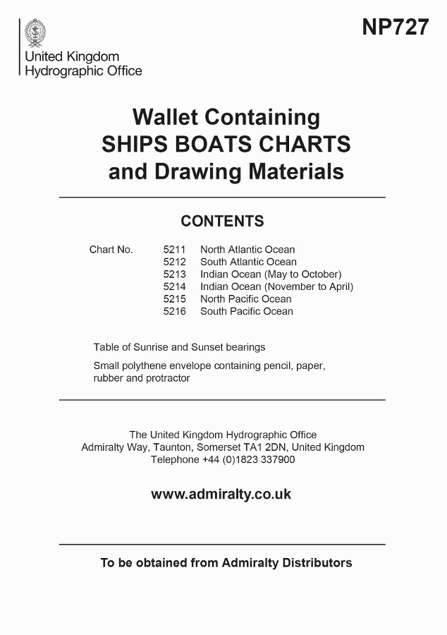 Webshop Datema Nautical Safety. NP727 - Ships' Boats' Charts